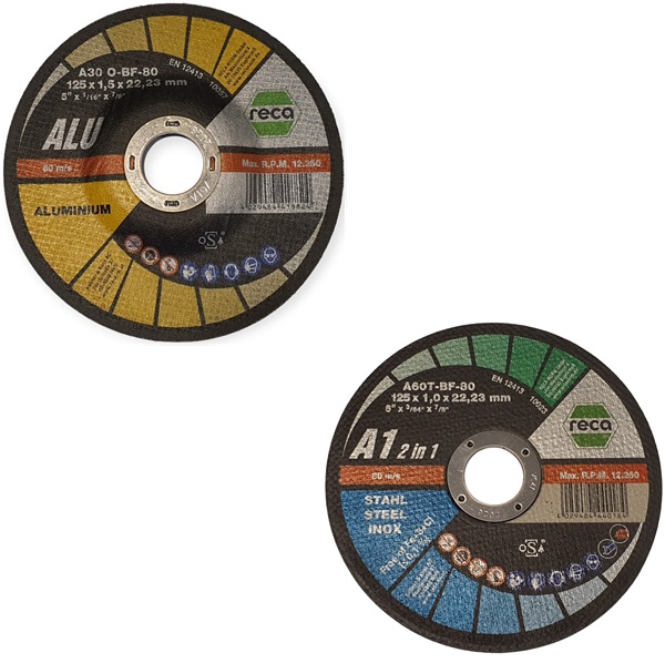 125 mm Trennscheiben für Stahl - Edelstahl und Alu