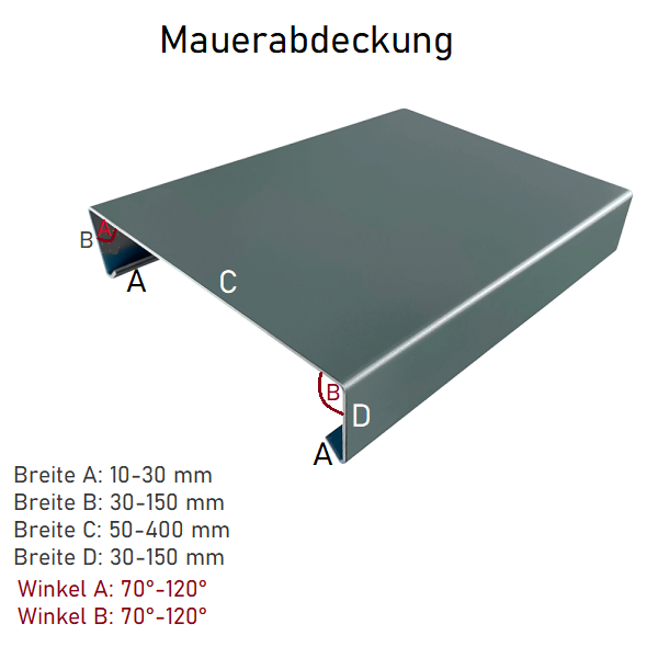 Mauerabdeckung oder Attikablech online kaufen